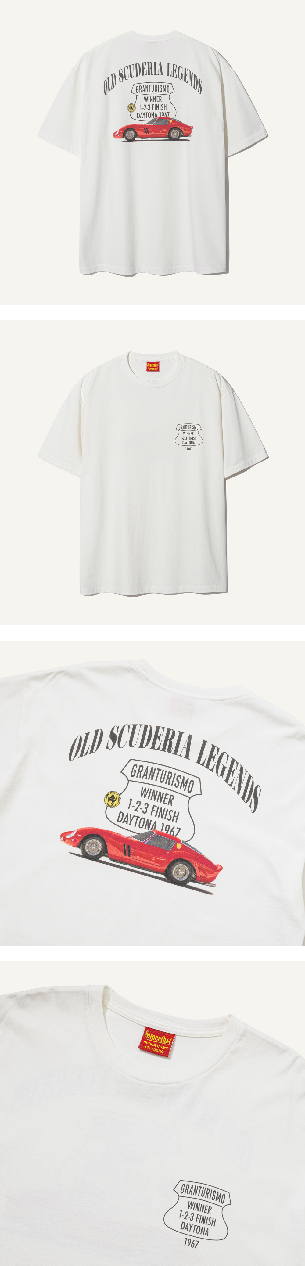 슈퍼패스트 GTO 루즈 핏 티셔츠 화이트 | Superfast | KREAM