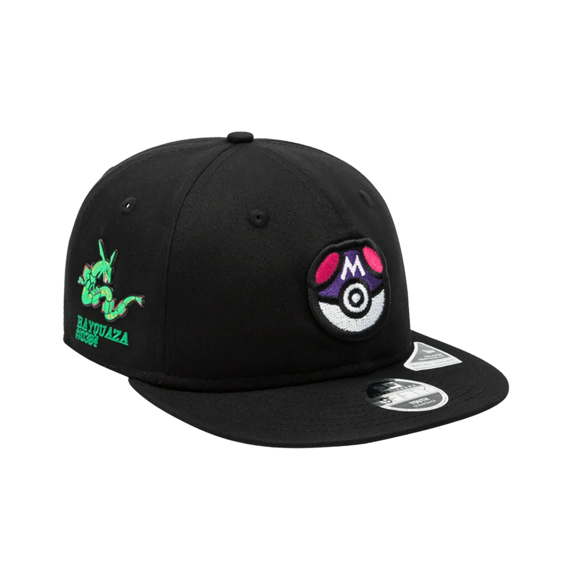 (키즈) 뉴에라 x 포켓몬 레쿠쟈 레트로 크라운 스트랩백 블랙 | New Era | KREAM