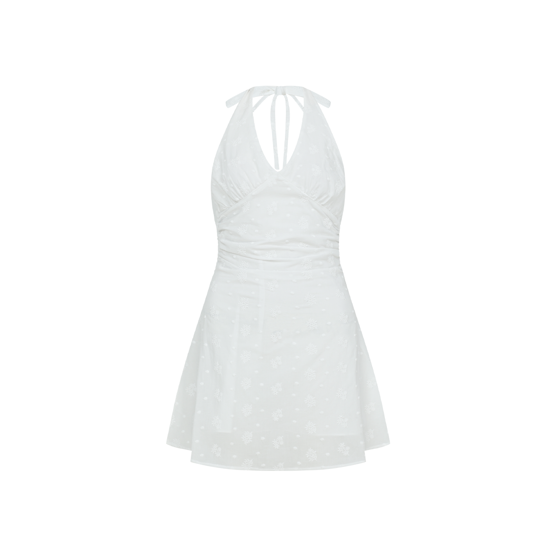 레터프롬문 벨라 레이스 펀칭 홀터넥 원피스 화이트 | LETTER FROM MOON | KREAM