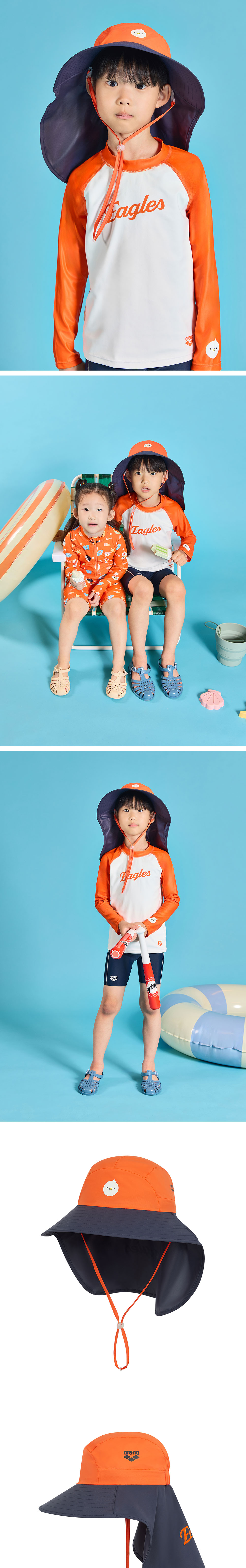 아레나 x 한화 콜라보 비치 모자 아동 | ARENA | KREAM