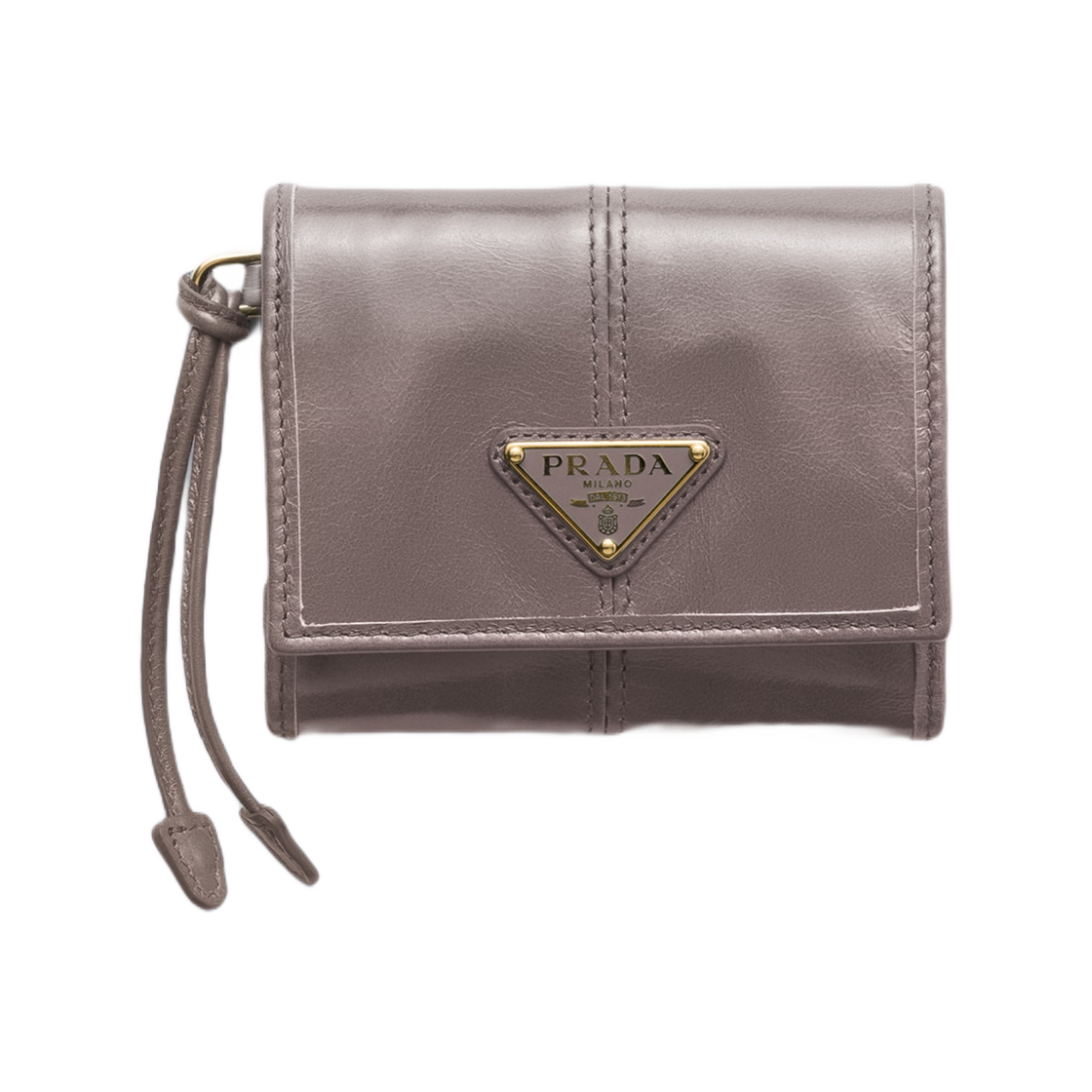 프라다 스몰 레더 월렛 다크 그레이 | Prada | KREAM
