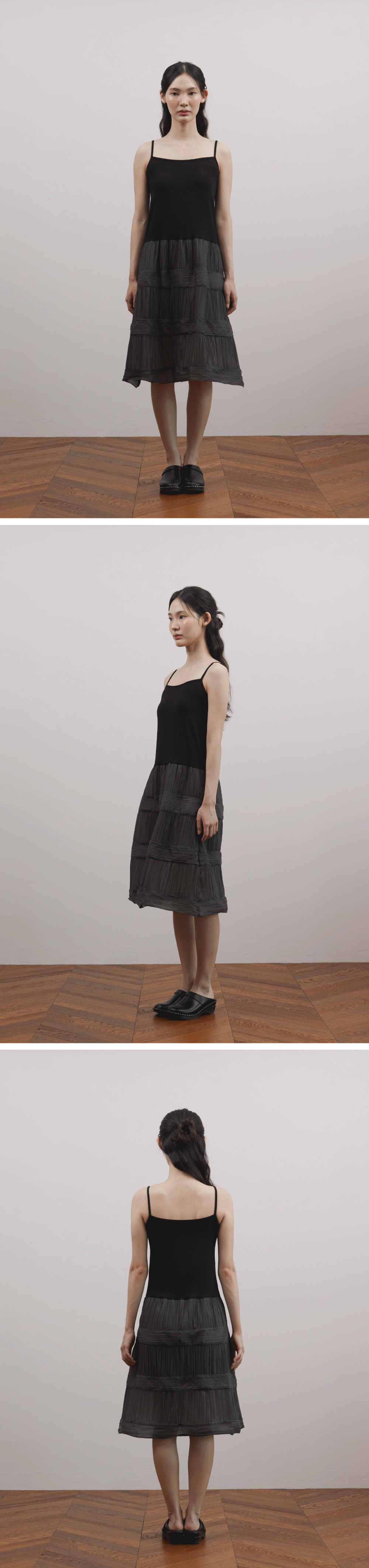 피브스 피브스 시어 플리츠 드레스 블랙 | PEEVES PEEVES | KREAM