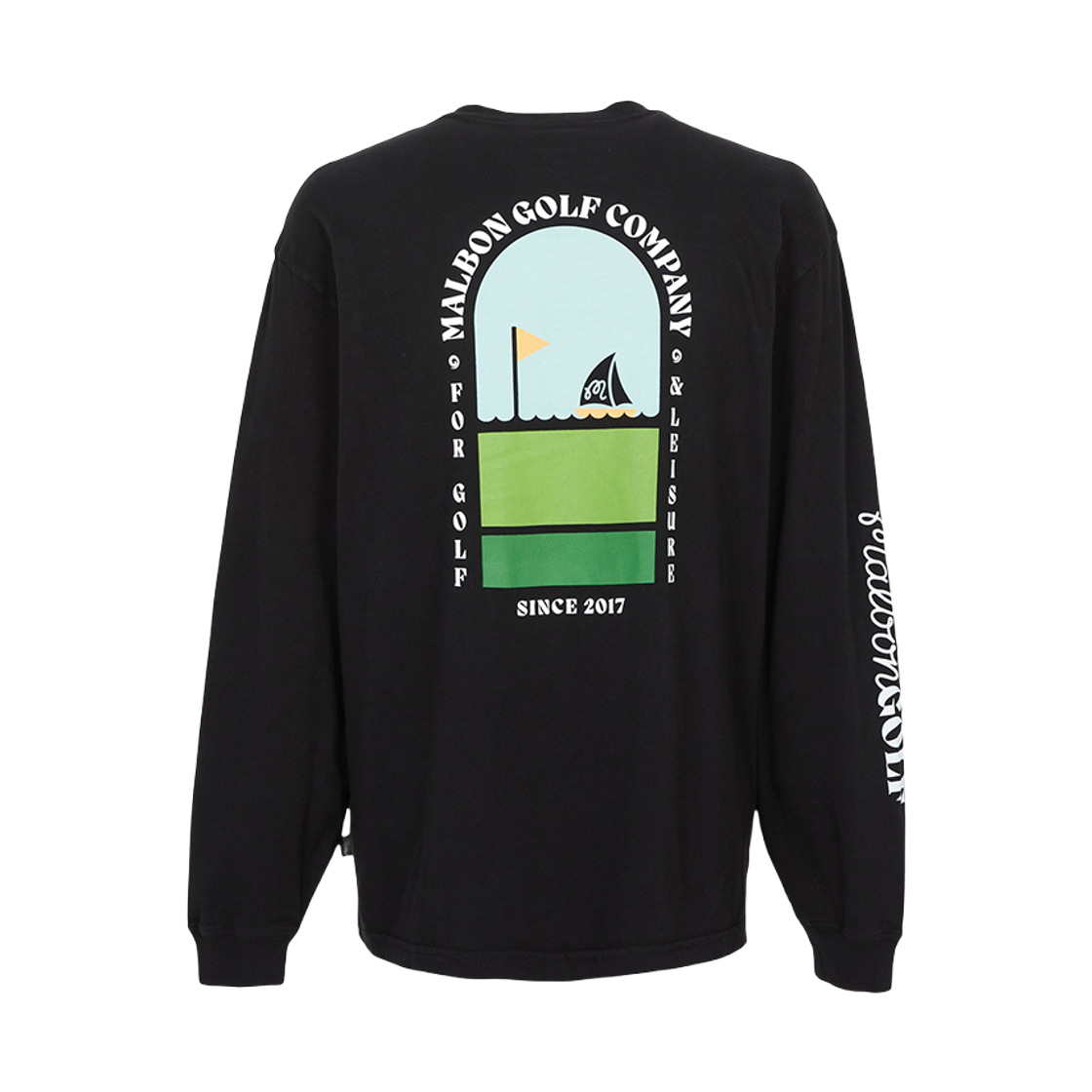 말본 골프 골프웨어 롱 슬리브 티셔츠 블랙 | Malbon Golf | KREAM