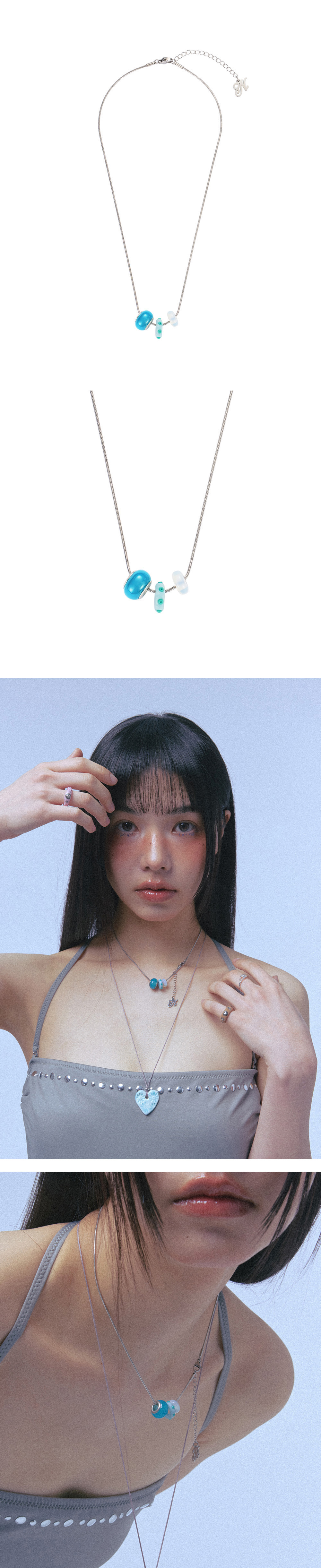 엔프프 클라우드 네클리스 블루 | Nff | KREAM