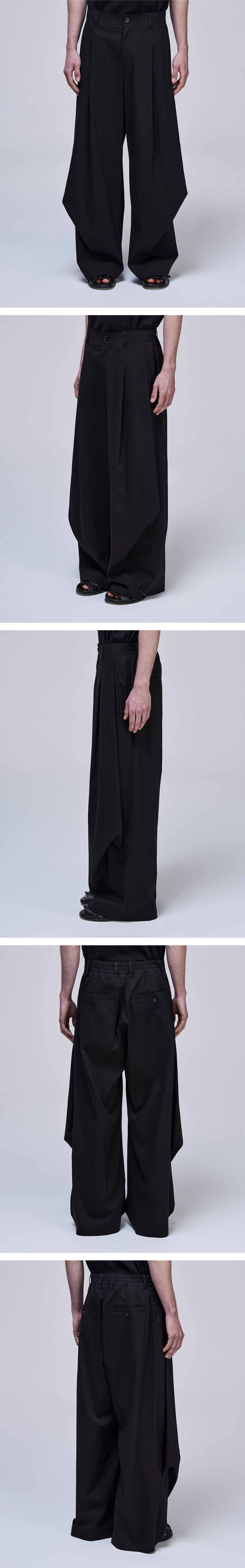 송지오 컬렉션 모리스 린넨 와이드 팬츠 블랙 | SONGZIO | KREAM