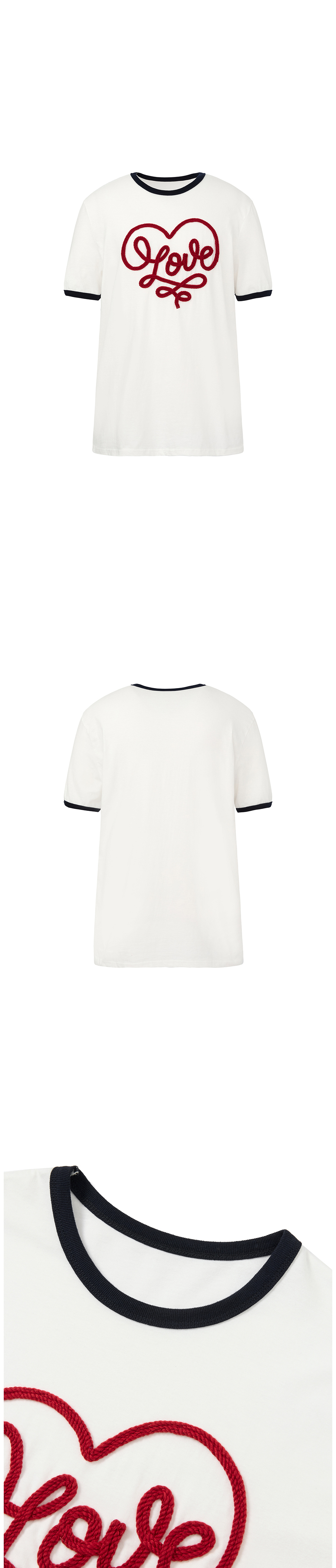 디엔에스알 하트루프 실켓 하프 링거 티셔츠 화이트 | DNSR | KREAM