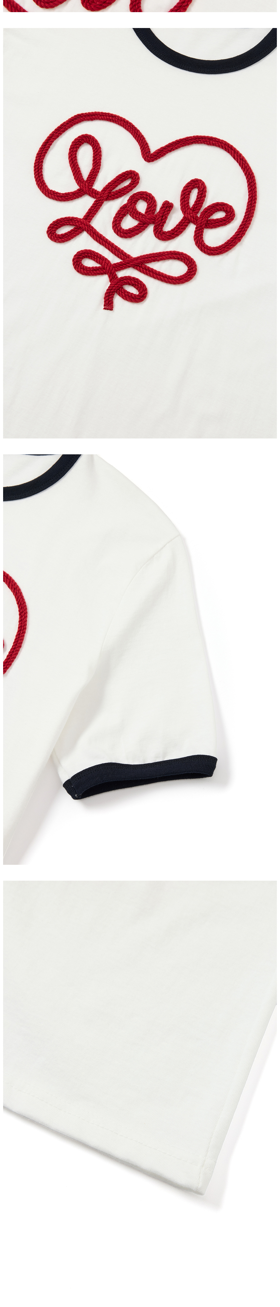 디엔에스알 하트루프 실켓 하프 링거 티셔츠 화이트 | DNSR | KREAM