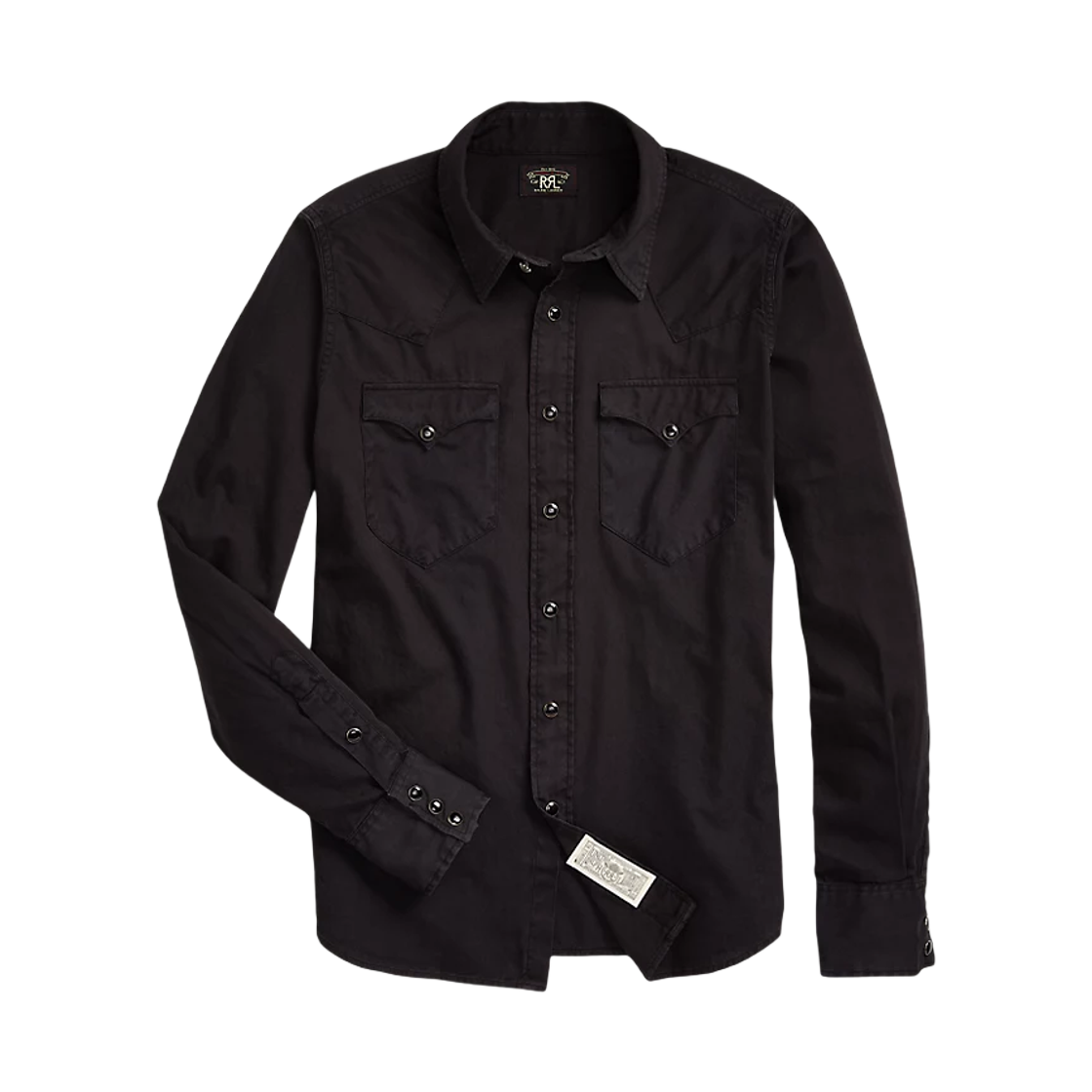 (W) 더블알엘 코튼 트윌 웨스턴 셔츠 블랙 | Double RL | KREAM