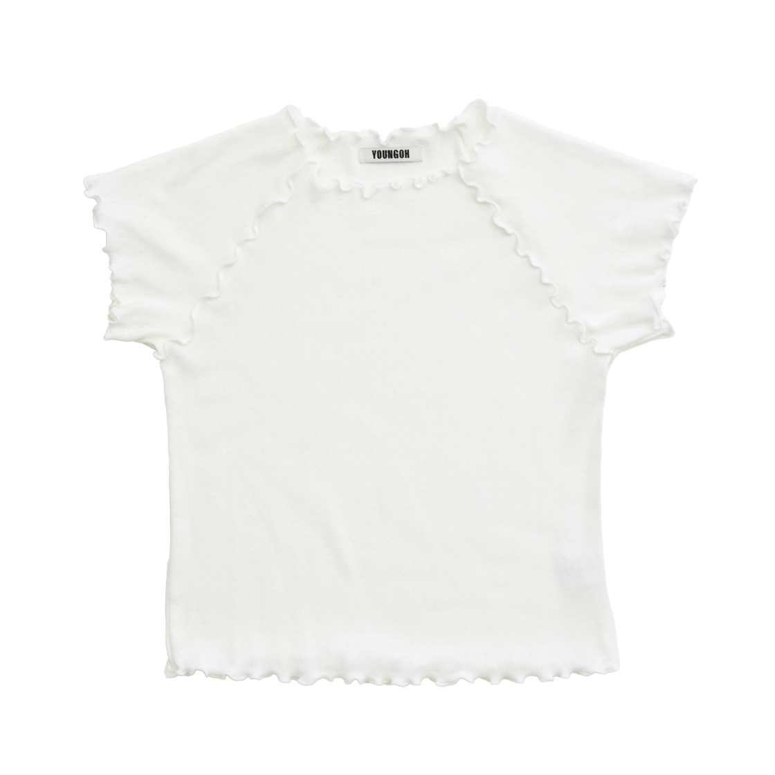 영오 엣지 포인트 래그런 티셔츠 오프화이트 | YOUNGOH | KREAM