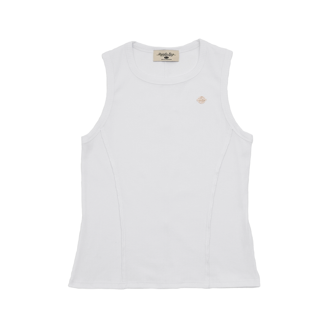 디셈버텐 스퀘어넥 립 탱크탑 화이트 | December Ten | KREAM