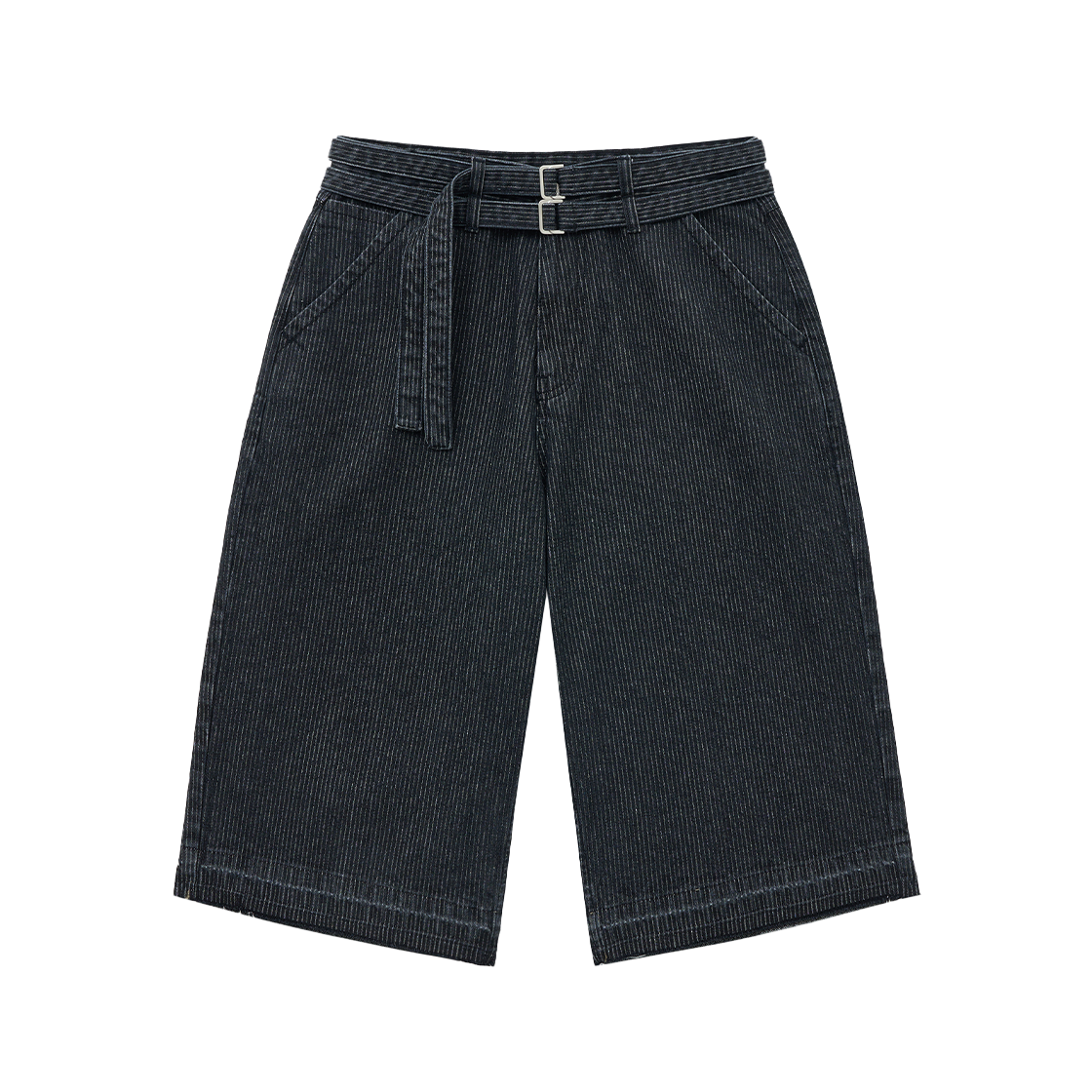 노운 벨티드 버뮤다 데님 팬츠 블랙 | noun | KREAM