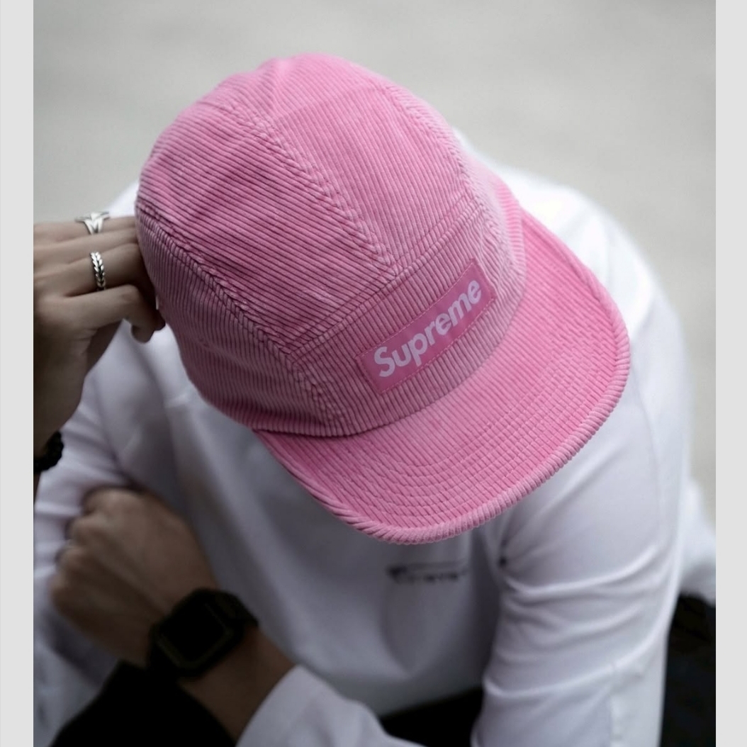 슈프림 코듀로이 캠프캡 핑크 - 25 | KREAM