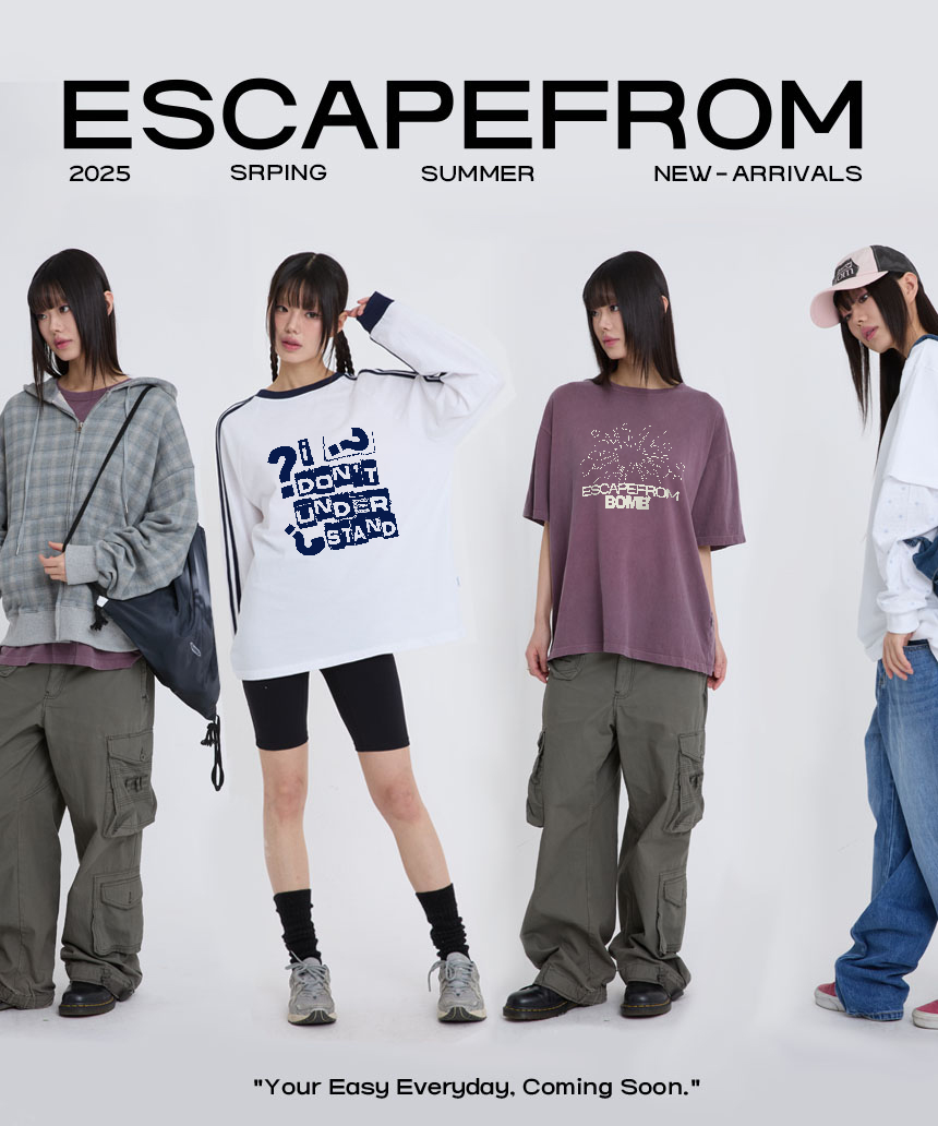 이스케이프프롬 낭만 프린트 티셔츠 화이트 | ESCAPEFROM | KREAM