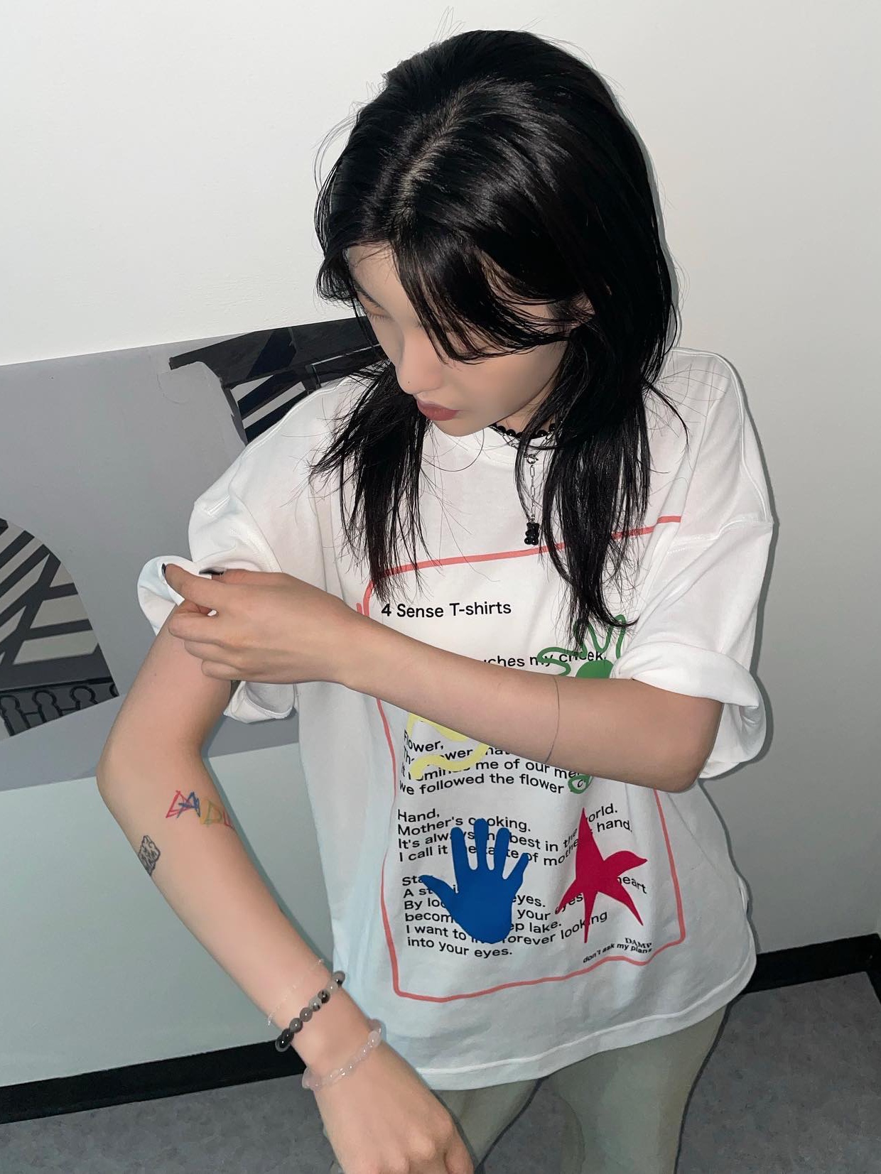 4센스 오버사이즈 티셔츠 화이트 | KREAM