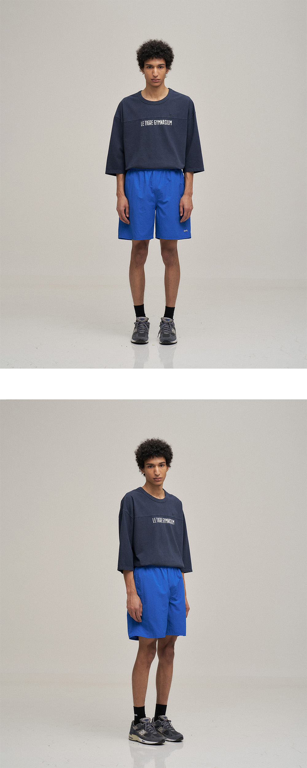 르티그레 브리즈 이지 쇼츠 카키 로얄 블루 | Le TIGRE | KREAM