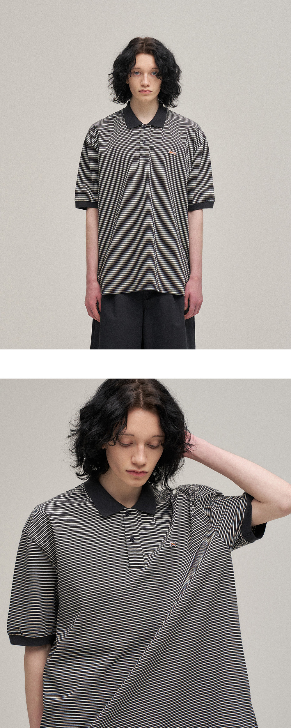 르티그레 멀티-스트라이프 폴로 티셔츠 블랙 | Le TIGRE | KREAM