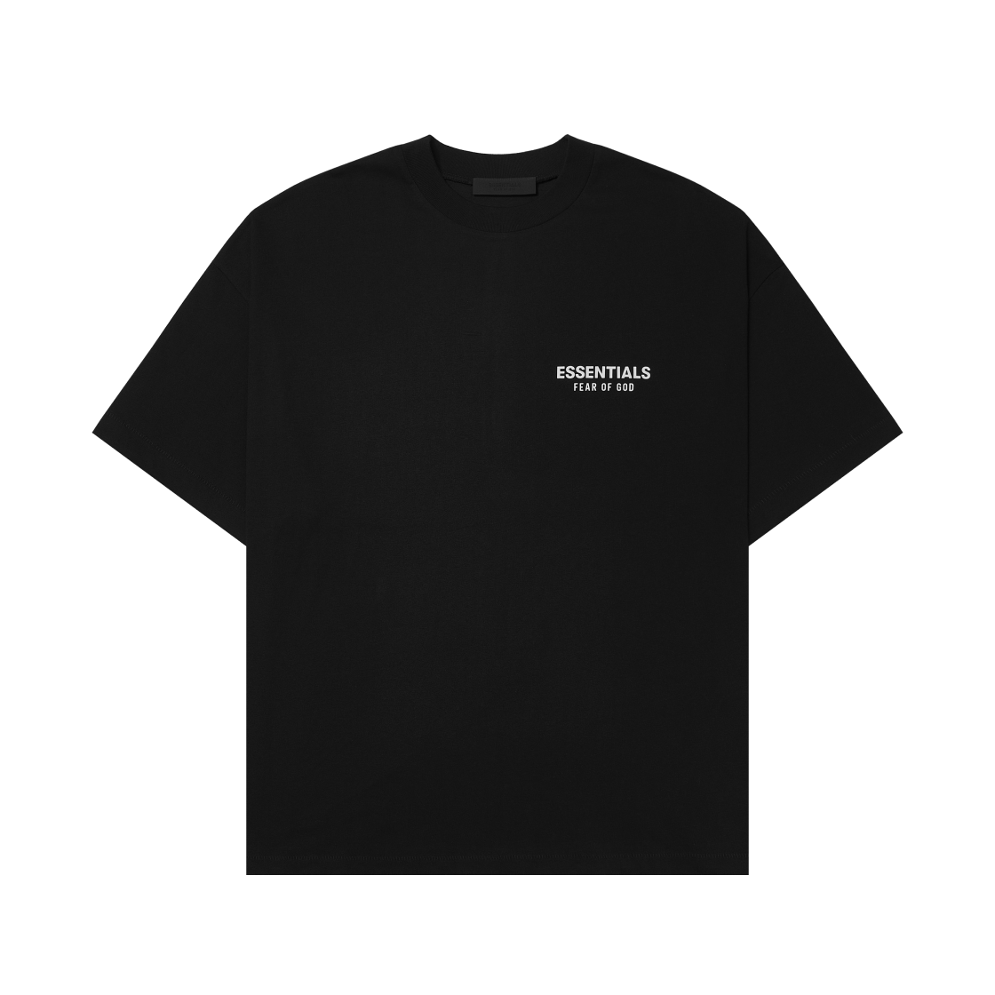 에센셜 저지 크루넥 티셔츠 블랙 - 24FW | Essentials | KREAM