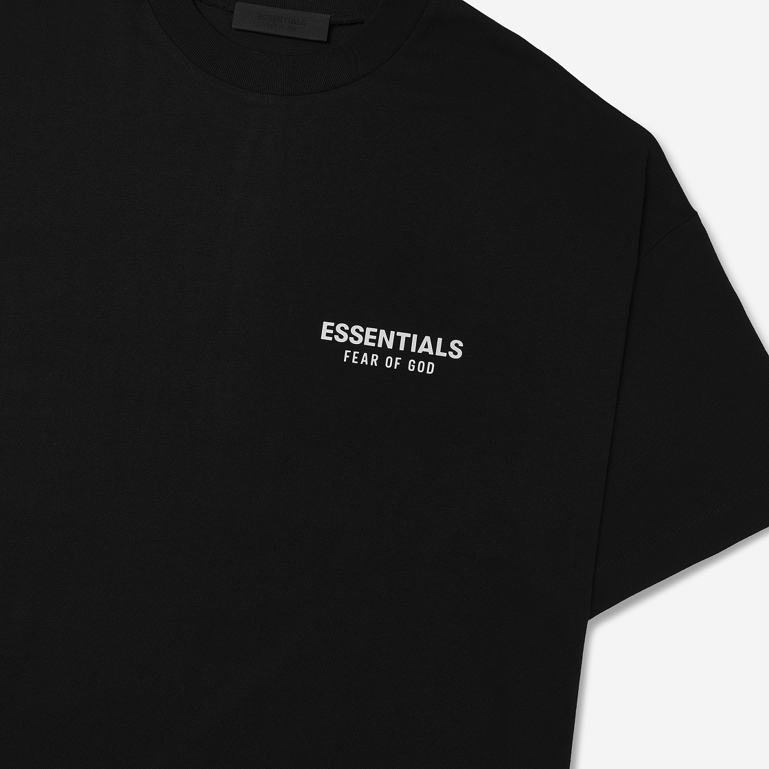 에센셜 저지 크루넥 티셔츠 블랙 - 24FW | Essentials | KREAM