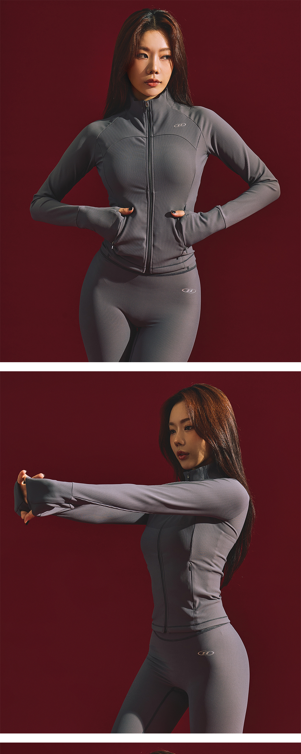 본투윈 W B-FLEX 집업 자켓 차콜 | BORN TO WIN | KREAM