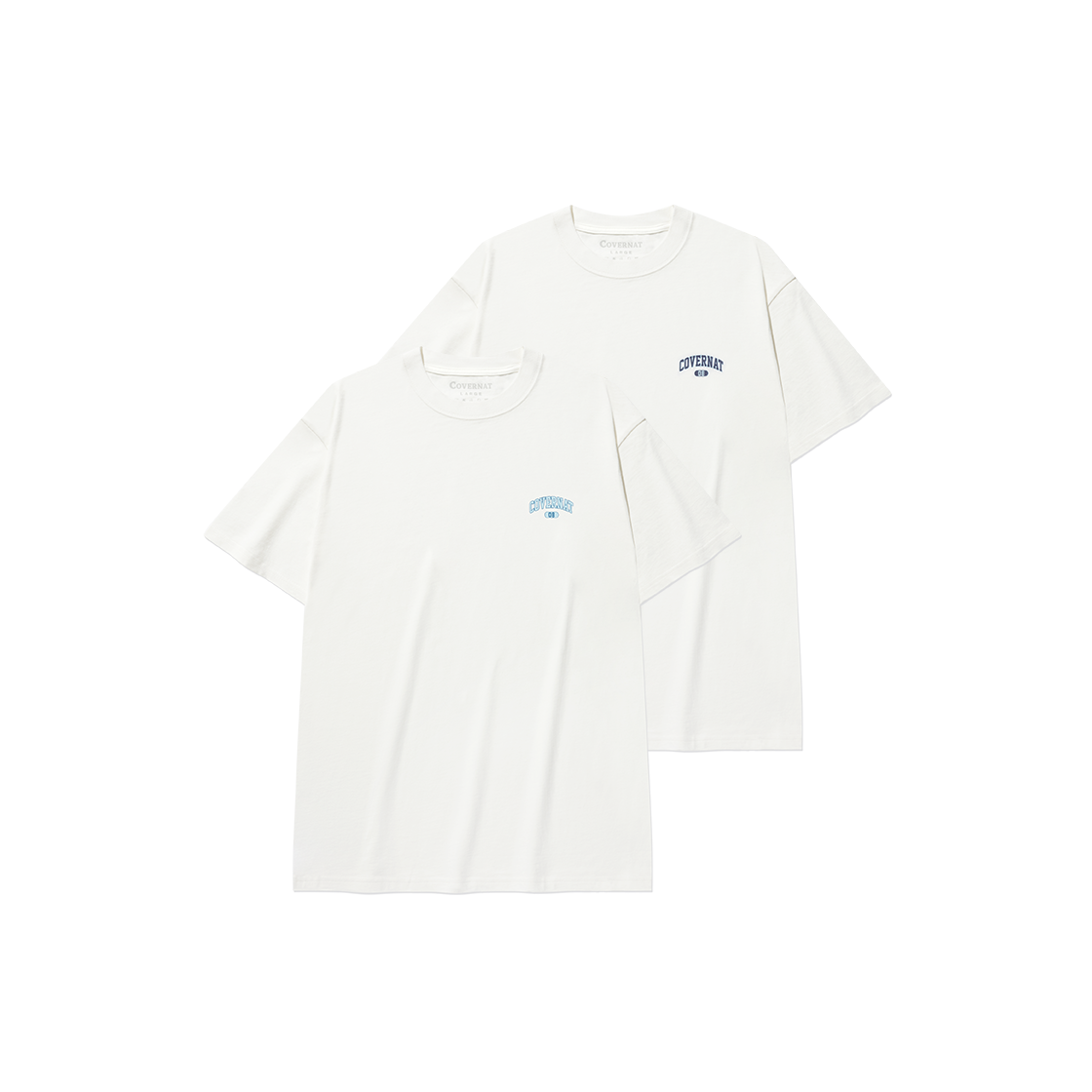 커버낫 [2PACK] 스몰 아치 로고 티셔츠 화이트 | COVERNAT | KREAM