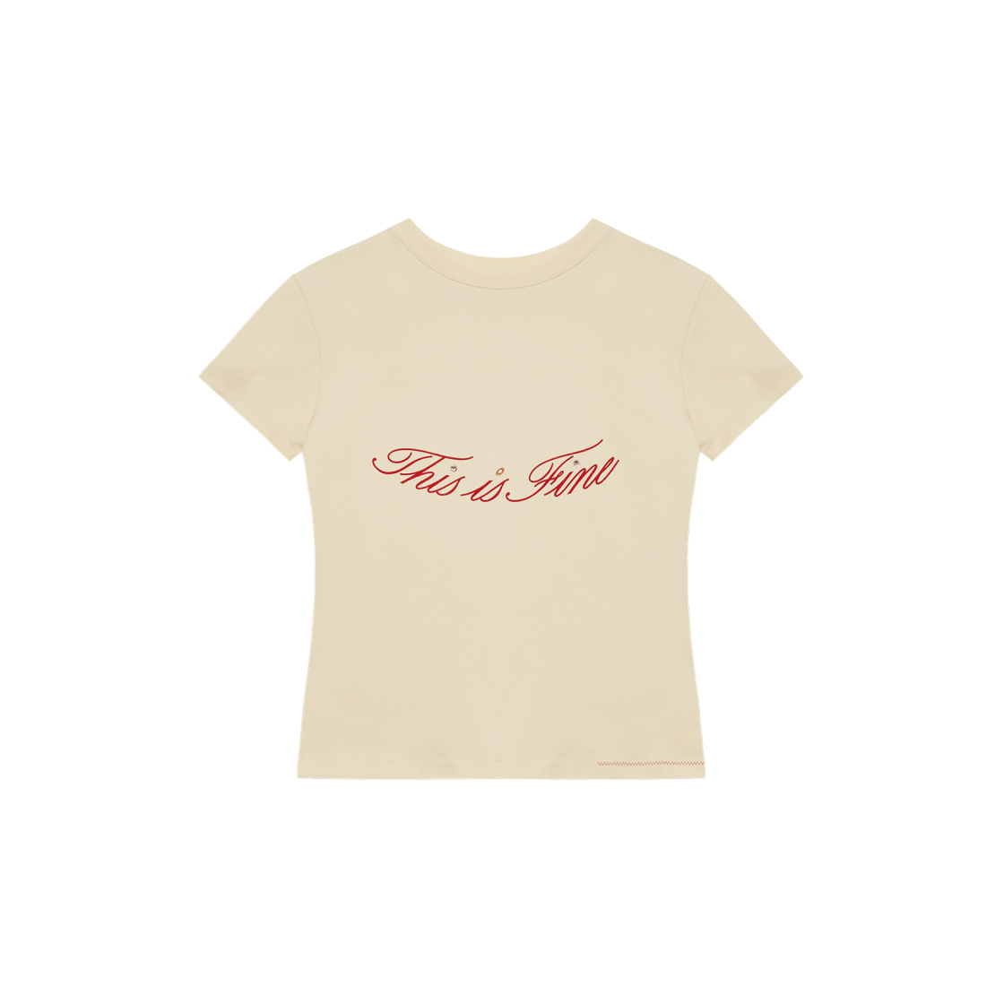 디스이즈파인 에브리데이 크롭 티셔츠 옐로우 | THIS IS FINE | KREAM