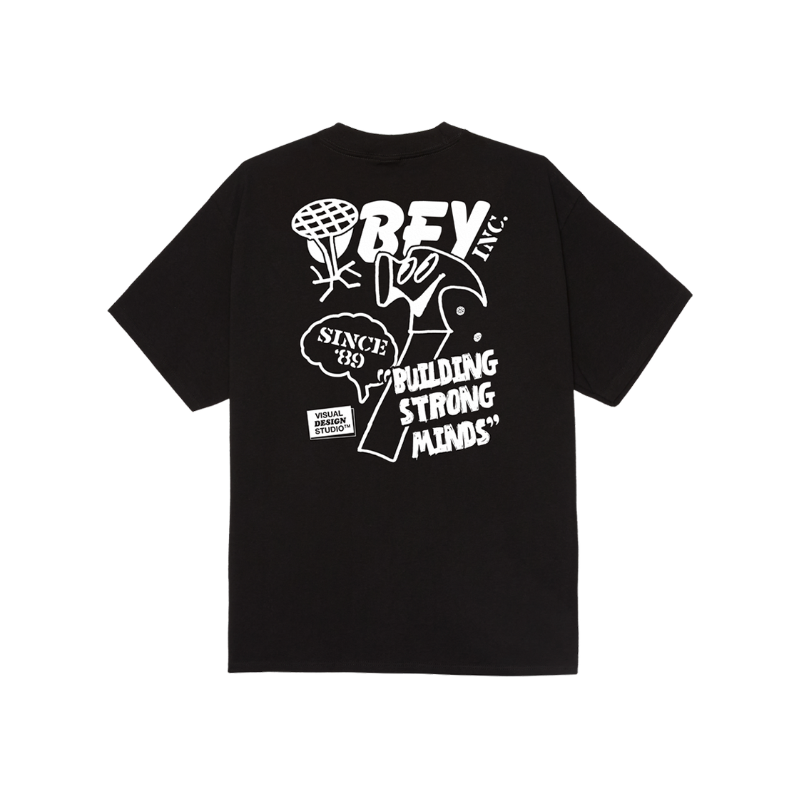 오베이 빌딩 스트롱 마인즈 클래식 티셔츠 블랙 | Obey | KREAM