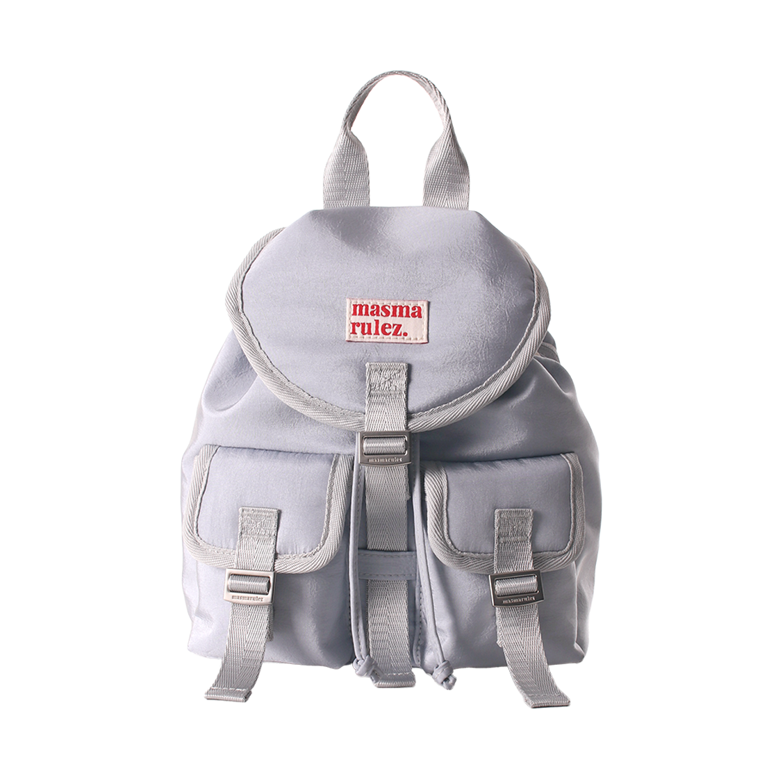 마스마룰즈 미니 글로시 벨티드 플랩 백팩 미스트 블루 | MASMARULEZ | KREAM