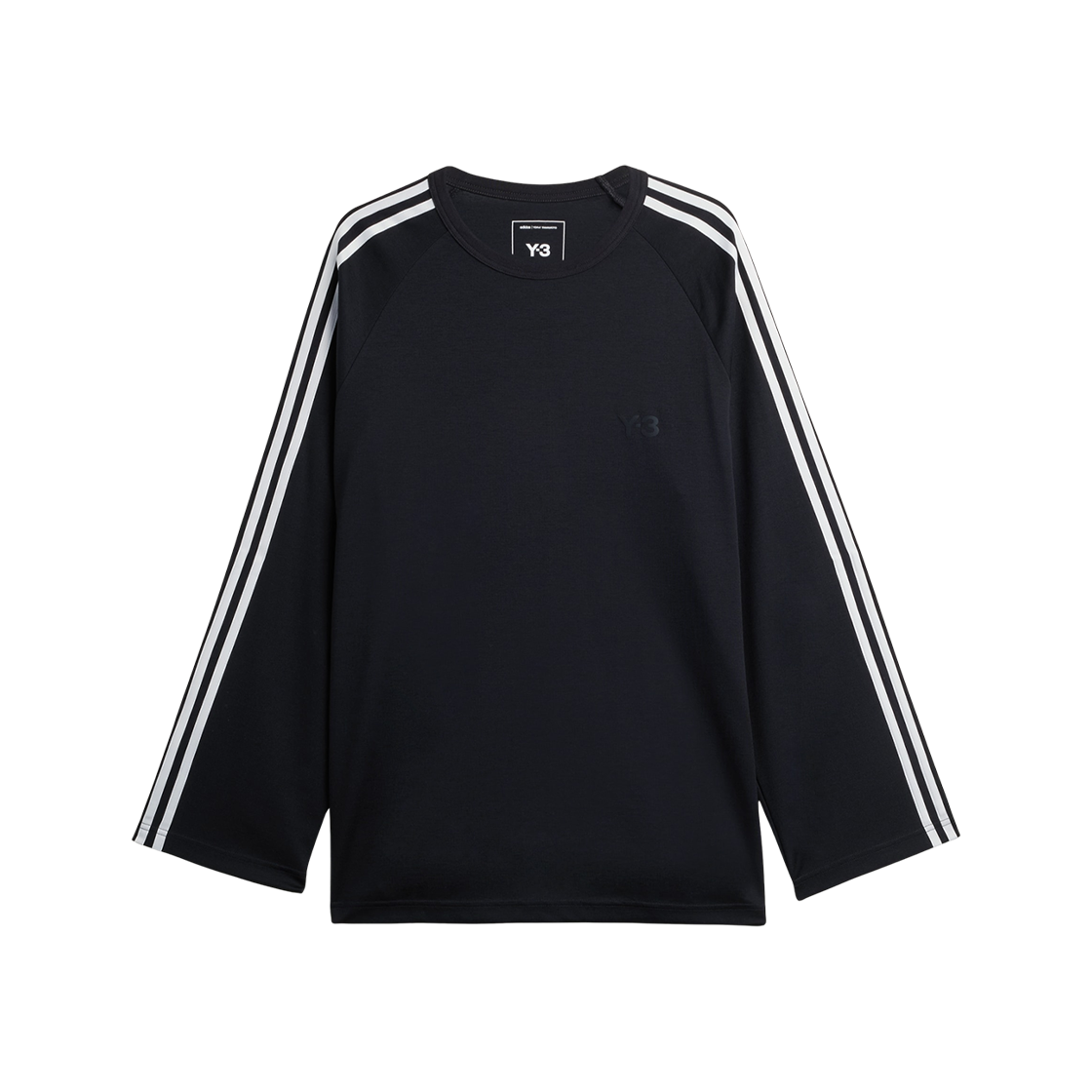 Y-3 삼선 롱슬리브 티셔츠 블랙 | Y-3 | KREAM