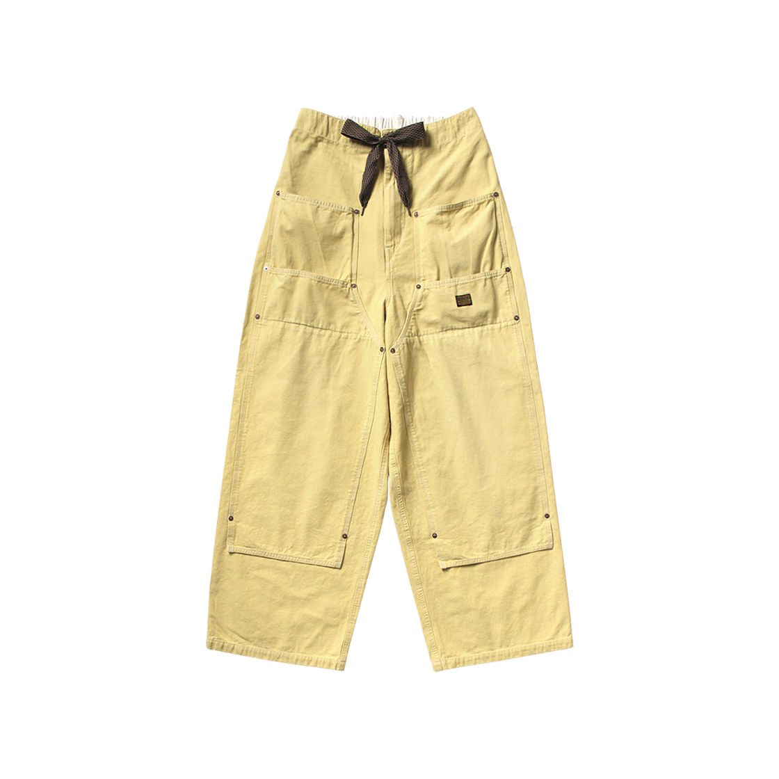 캐피탈 캔버스 W 니 이지 배기 팬츠 선페이드 옐로우 | Kapital | KREAM