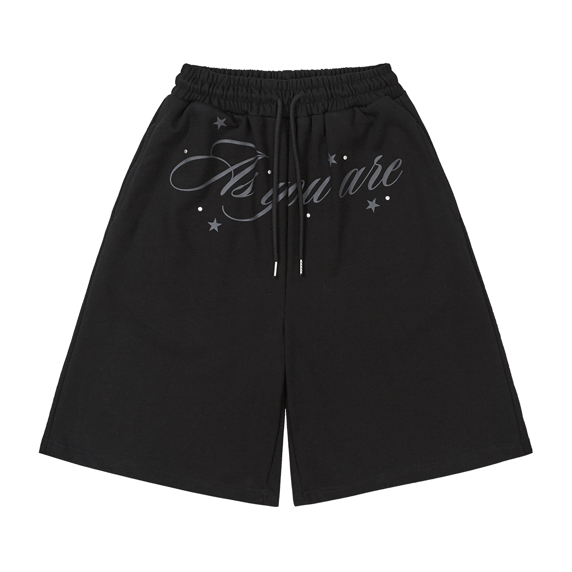 애즈유아 AU 레터링 버뮤다 팬츠 블랙 | asyouare | KREAM