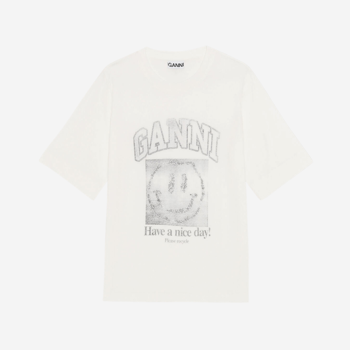 (W) 가니 스마일리 티셔츠 에그렛 | Ganni | KREAM