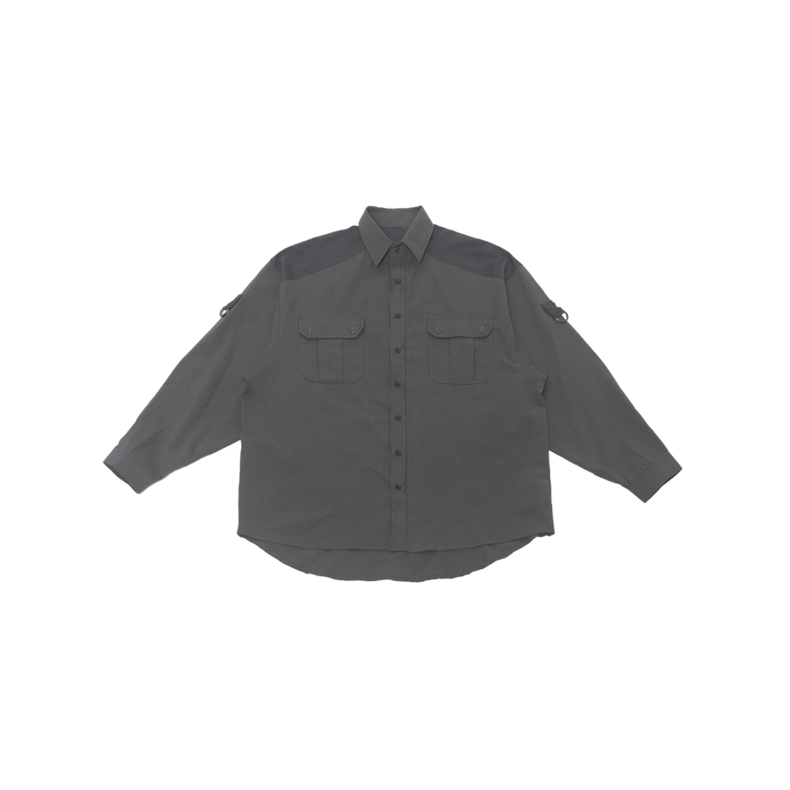 크링클드 포켓 오버 셔츠 차콜 | WET TAG | KREAM