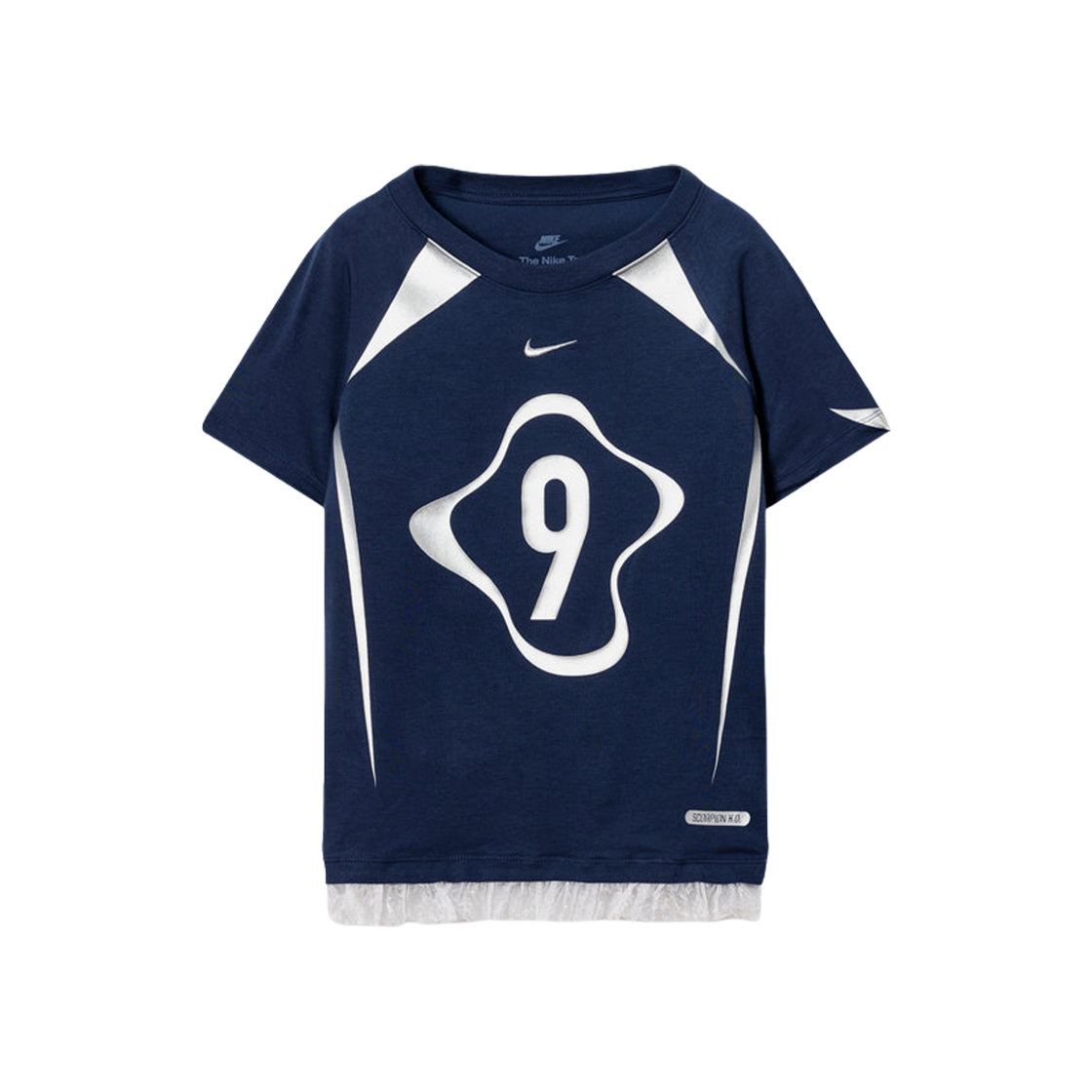 (W) 나이키 NSW 칠 니트 그래픽 티셔츠 미드나잇 네이비 | KREAM