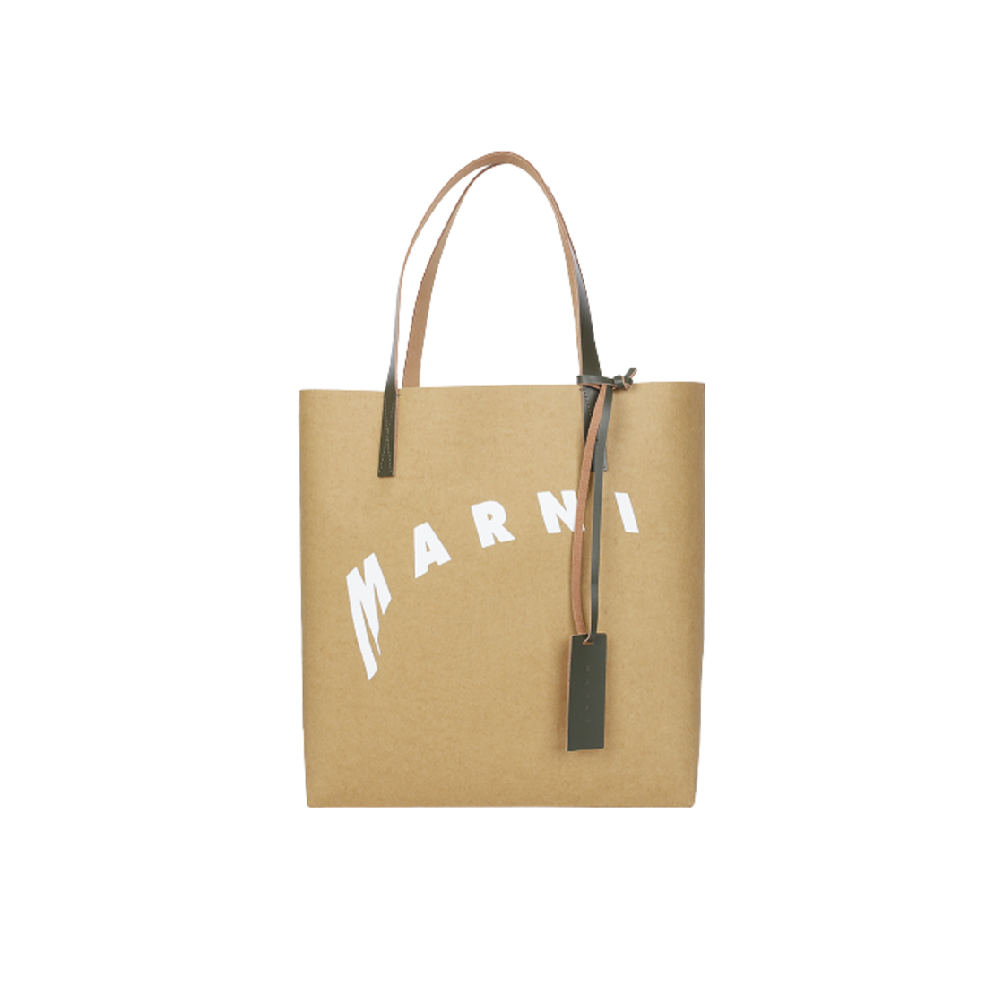 마르니 로고 프린트 쇼퍼백 베이지 | Marni | KREAM