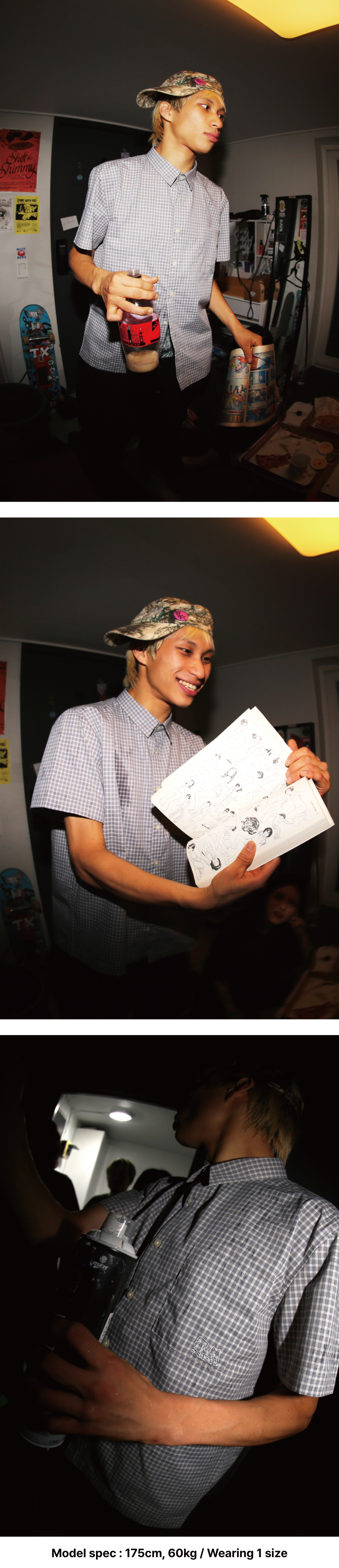 이알에스코 x 톰소어 플레이드 셔츠 블루 | ersco | KREAM