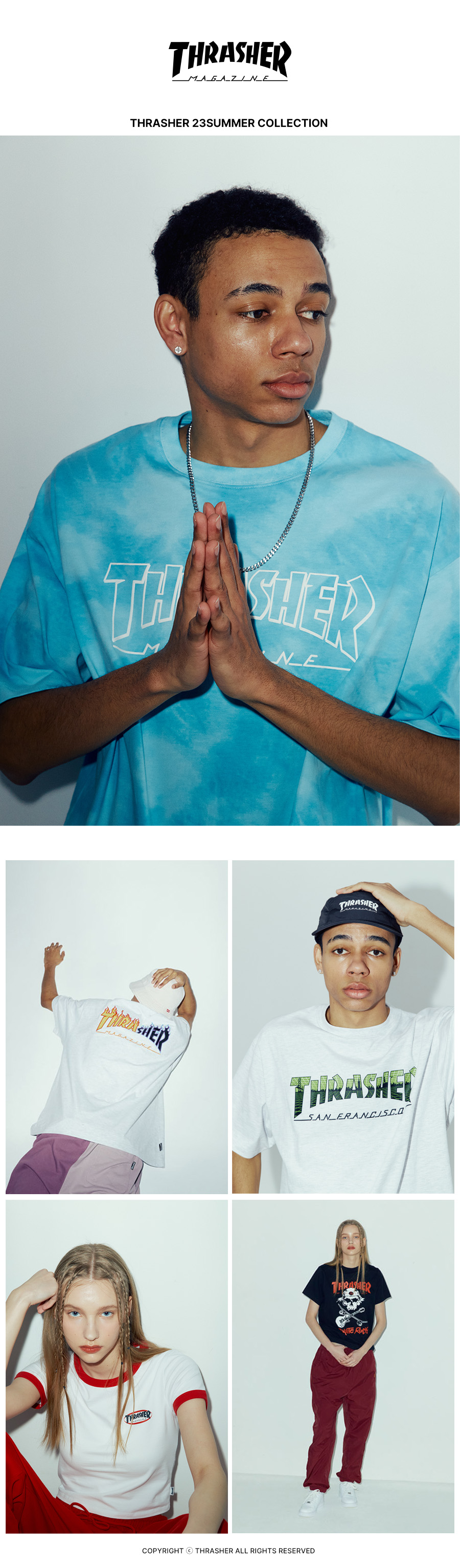 트레셔 올오버 플레임 하프 셔츠 블랙 | THRASHER | KREAM