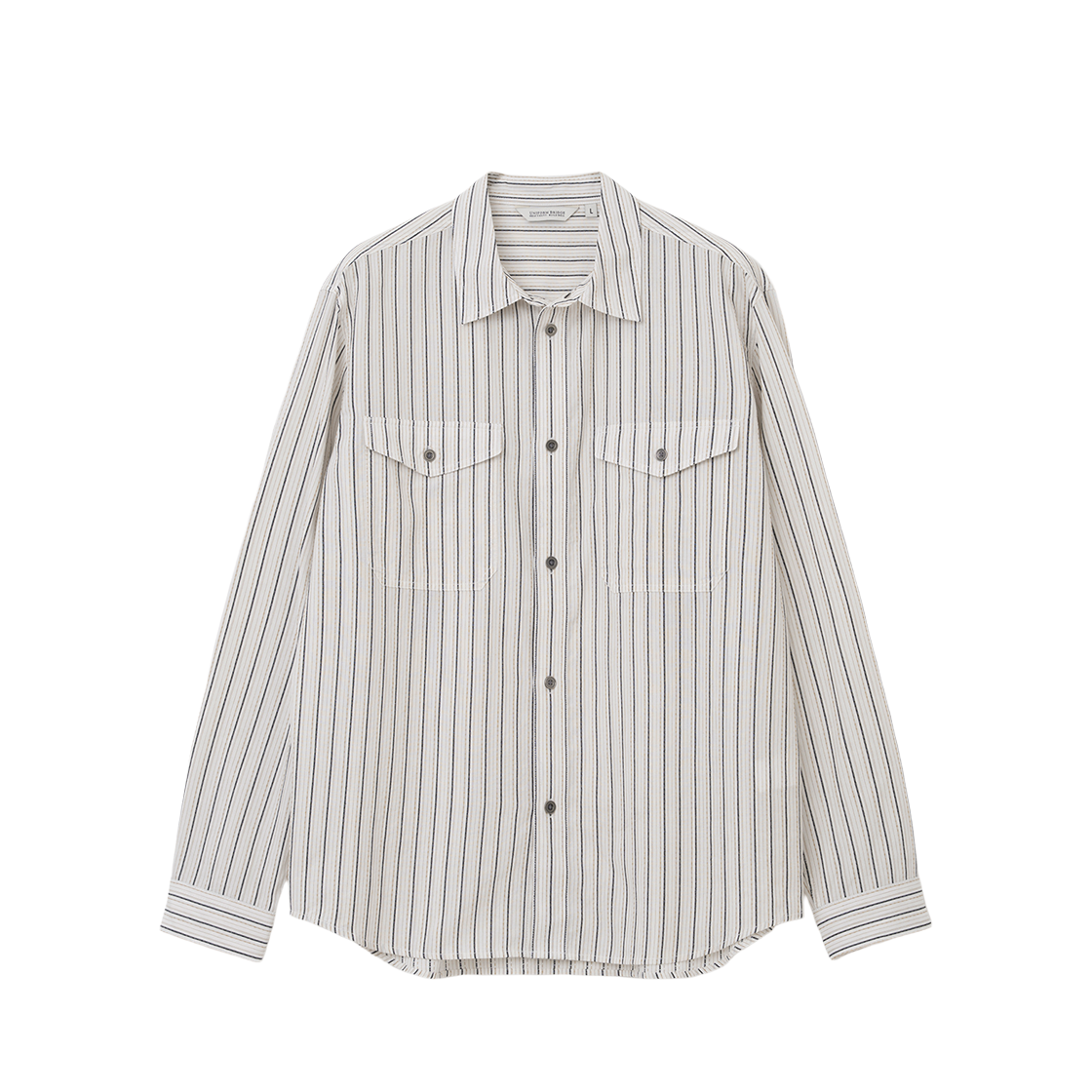 유니폼브릿지 스트라이프 포켓 워크 셔츠 화이트 스트라이 | Uniform Bridge | KREAM