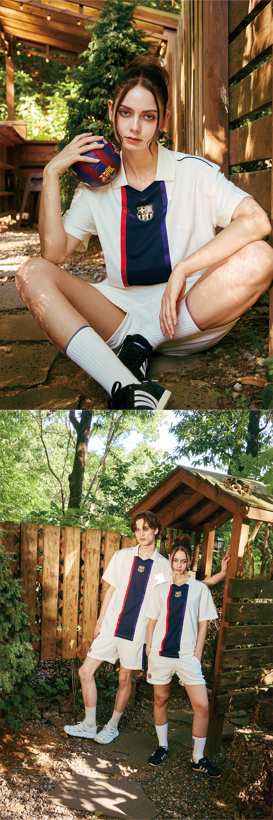 FC 바르셀로나 레트로 숏 슬리브 저지 아이보리 | FC BARCELONA | KREAM