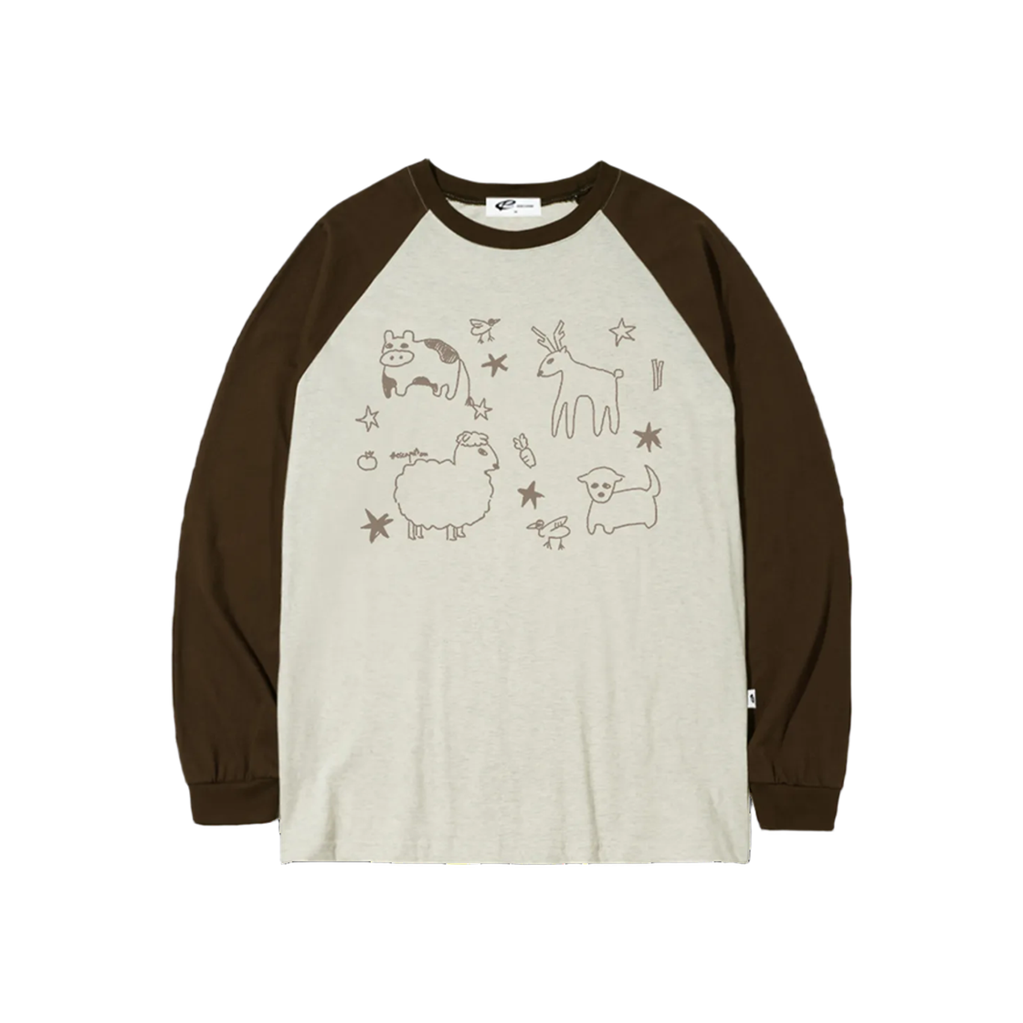 이스케이프프롬 애니멀즈 프린트 롱슬리브 브라운 | ESCAPEFROM | KREAM
