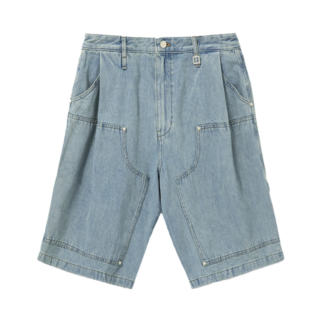 우영미 더블니 데님 쇼츠 블루 - 25SS | Wooyoungmi | KREAM