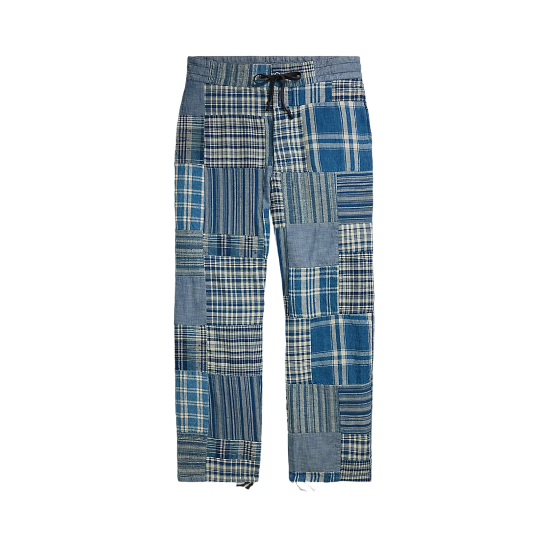 더블알엘 인디고 패치워크 드로우스트링 팬츠 인디고 크림 멀티 | Double RL | KREAM