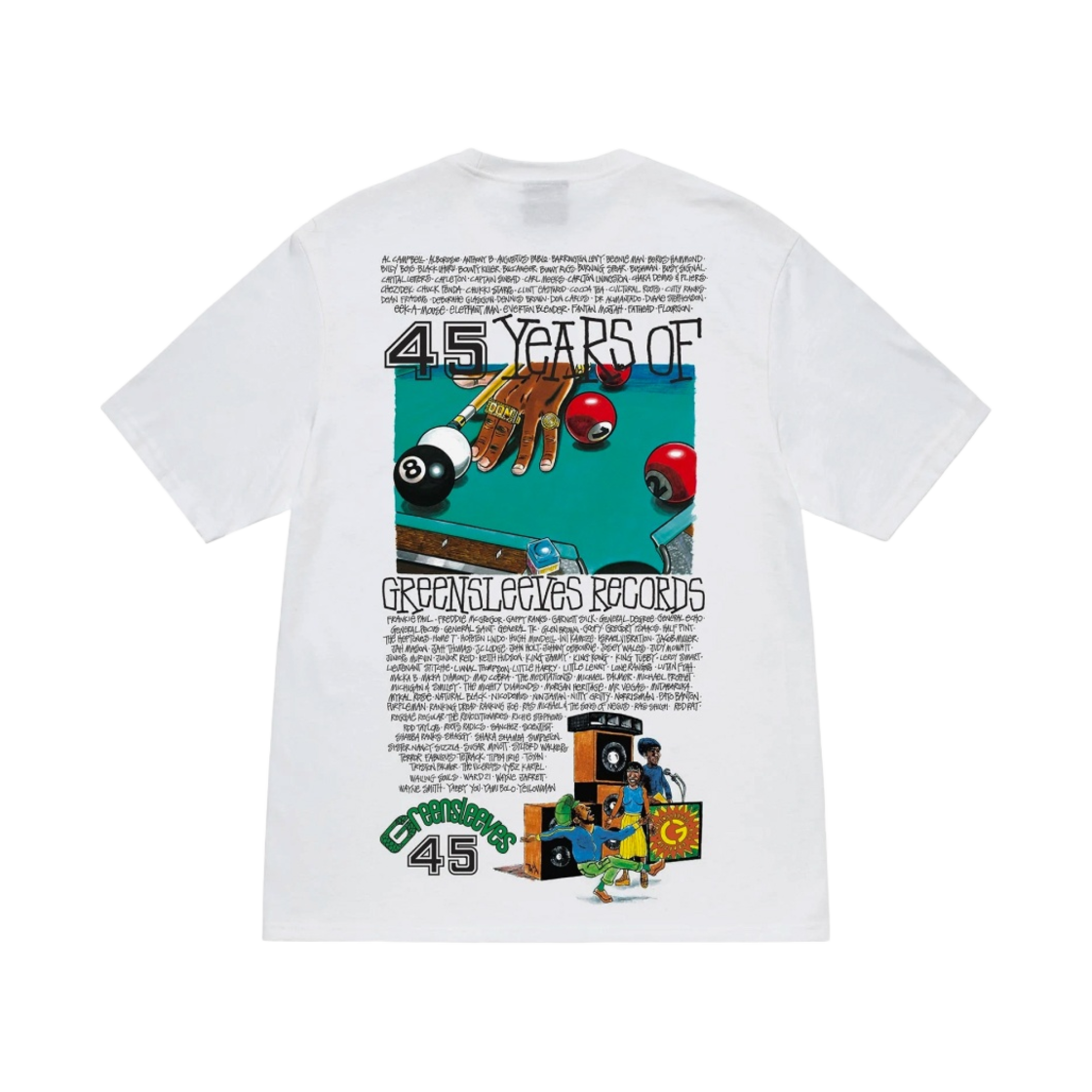 스투시 그린슬리브스 45 티셔츠 화이트 | Stussy | KREAM