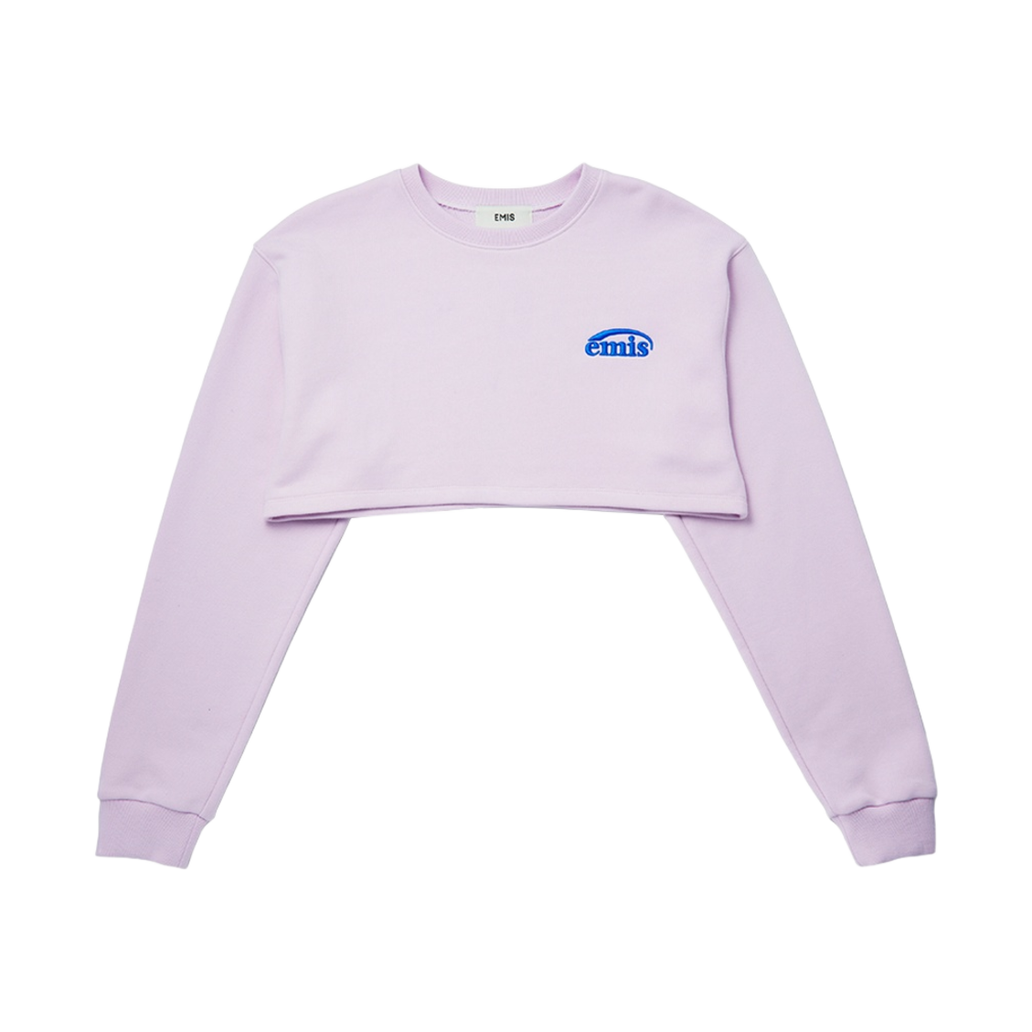 (W) 이미스 뉴 로고 크롭 라운드넥 티셔츠 라이트 퍼플 - 22SS | Emis | KREAM