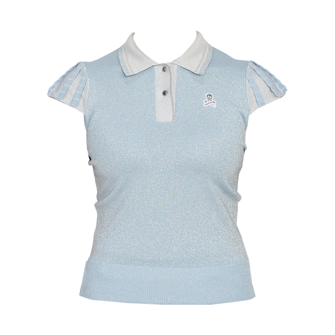 (W) 마크 앤 로나 로맨스 스파클리 니트 폴로 블루 | Mark & Lona | KREAM