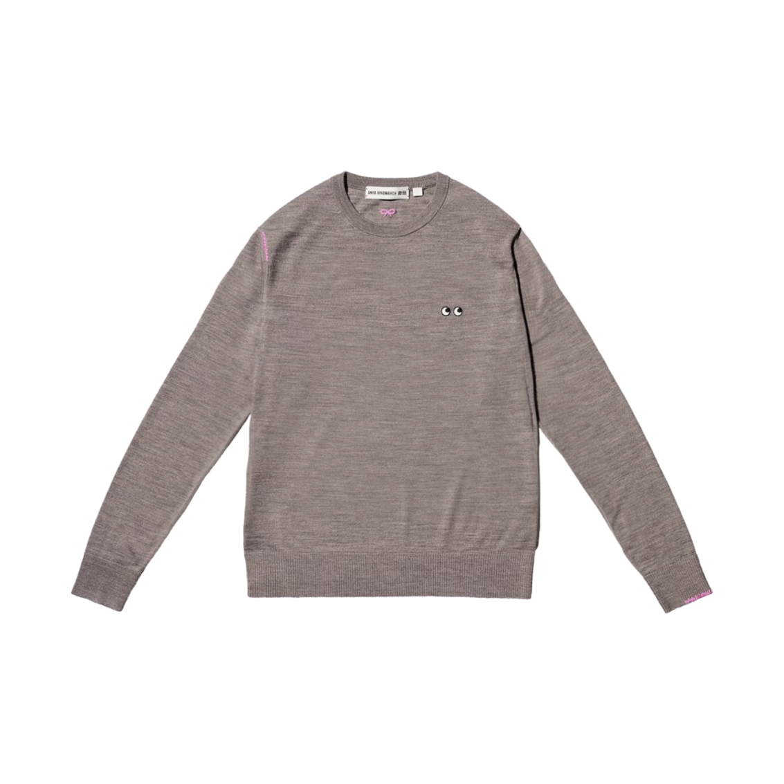 유니클로 x 안야 힌드마치 메리노 크루넥 스웨터 브라운 - KR | Uniqlo | KREAM