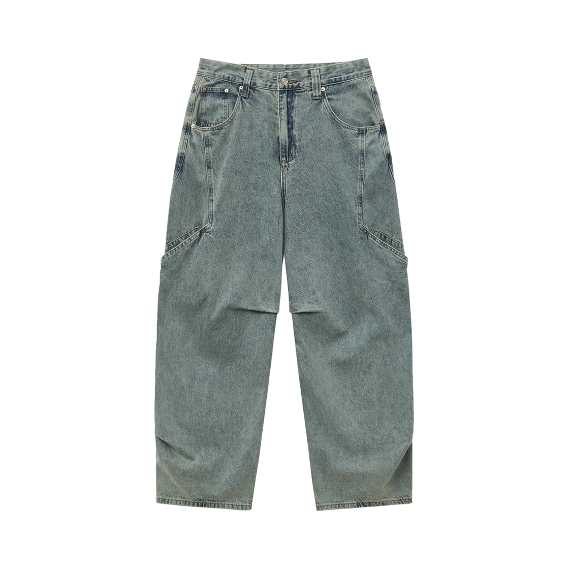 노운 사이드 라인 카고 데님 팬츠 라이트 블루 | noun | KREAM
