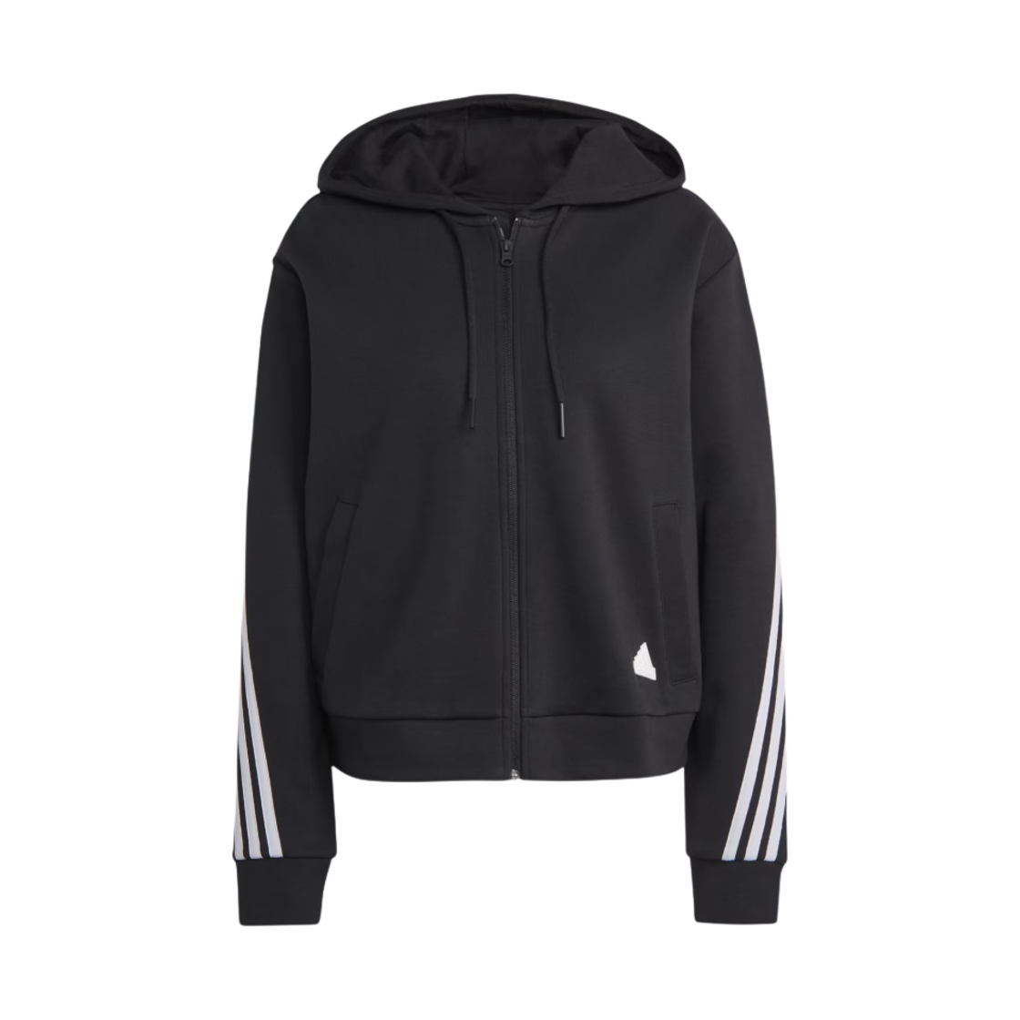 (W) 아디다스 퓨처 아이콘 삼선 풀 집 후드 블랙 - KR 사이즈 | Adidas | KREAM