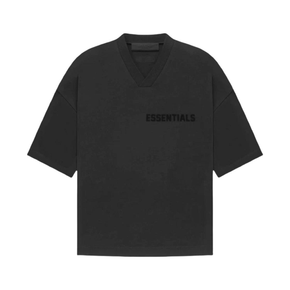 (키즈) 에센셜 더 블랙 컬렉션 브이넥 티셔츠 블랙 - 23SS | Essentials | KREAM