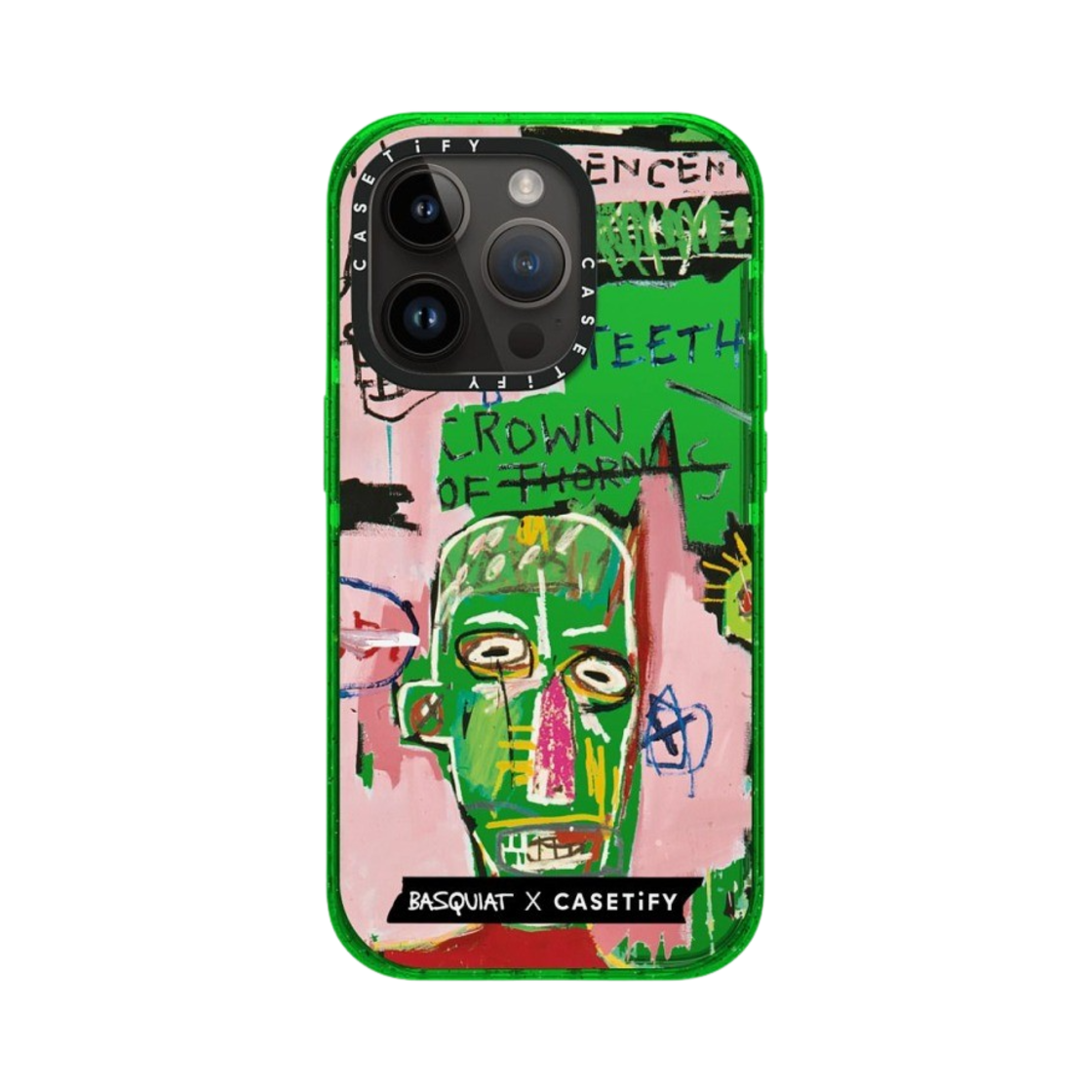 케이스티파이 x 바스키아 아이폰 인 이탈리안 임팩트 케이스 반투명 그린 | Casetify | KREAM