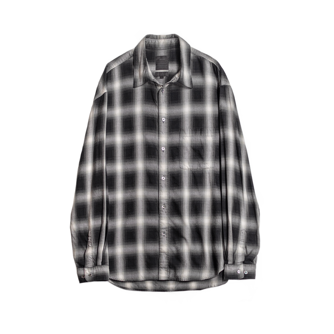 고낙 옴브레 체크 셔츠 블랙 | Gonak | KREAM